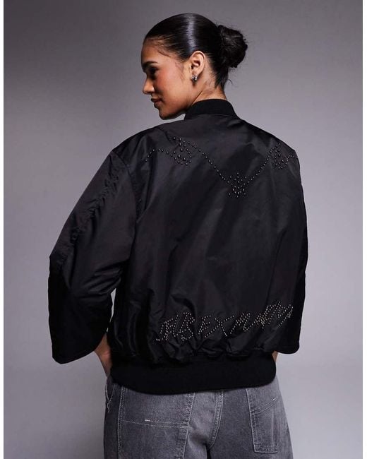 Deus Ex Machina Sunset Bomber Jacket in Grey | Lyst UK