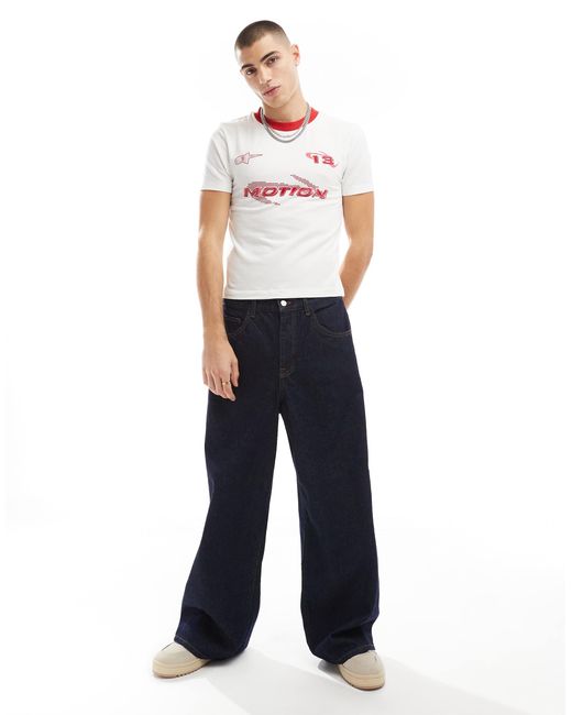 ASOS Muscle Fit Ringer T-shirt With Sports Front Print in White for Men ...