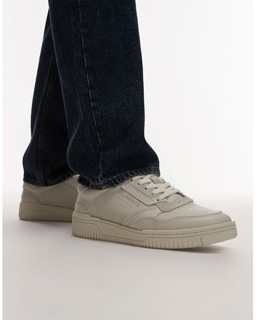 AllSaints Regan Low Top Trainer in Black for Men | Lyst
