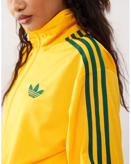adidas Originals Firebird Track Top in Yellow | Lyst UK