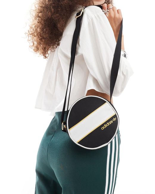 adidas Originals Round Cross Body Bag in Black | Lyst UK