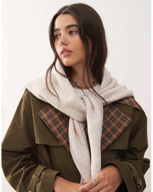 Reclaimed (vintage) Oversized Triangle Scarf in Brown | Lyst UK