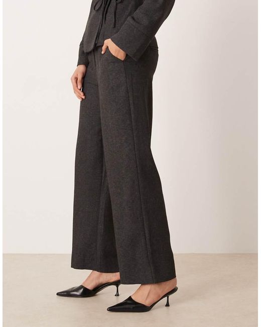 Aware Clean Tailored Wide Leg Trouser Co-ord in Black | Lyst UK