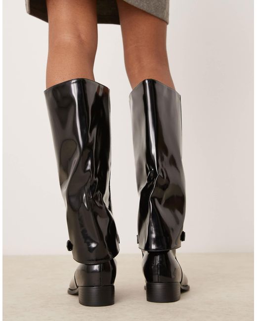 Raid Wide Fit Rosenna Riding Knee Boots in Natural | Lyst