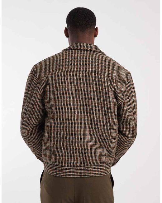 Redefined Rebel Boxy Padded Coach Jacket in Brown for Men | Lyst UK