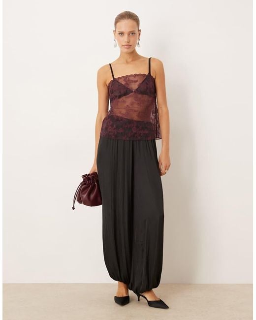 Mango Sheer Embroidered Cami Top | Lyst UK