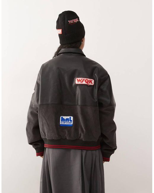 Reclaimed (vintage) X Stranger Things Unisex Faux Leather Bomber With ...