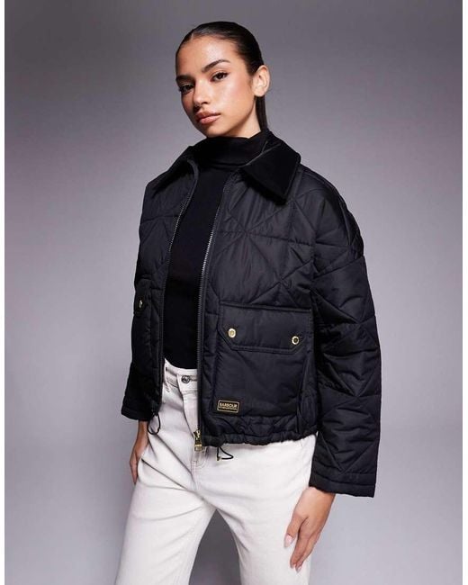 Barbour Juliana Quilted Short Jacket in Blue | Lyst UK