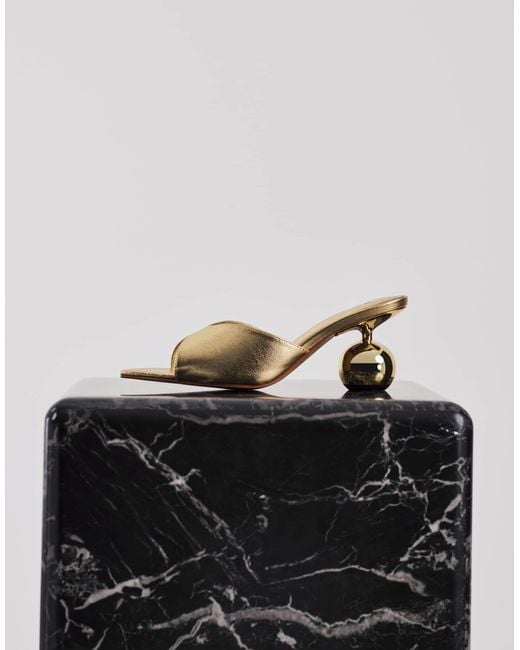 JW PEI Ellie Sphere Heel Mules in Black | Lyst