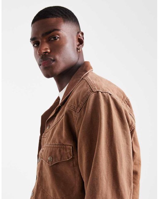 Levi's Western Shorthorn Trucker Jacket in Brown for Men | Lyst UK