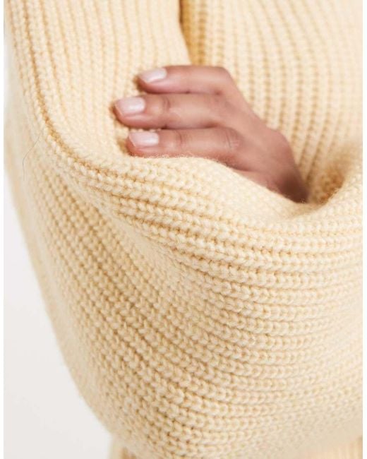 New Look Stitch Jumper in Natural | Lyst UK