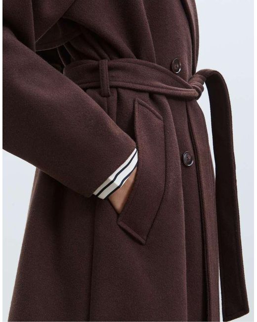 Stradivarius Soft-touch Trench Coat in Brown | Lyst UK
