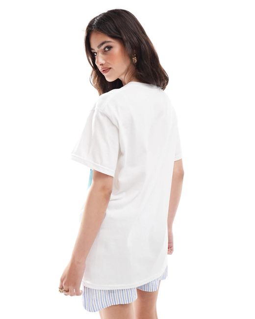 ASOS Oversized T-shirt With Dua Lipa Licence Graphic in Blue | Lyst UK