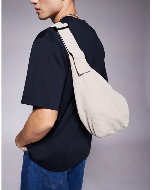 ASOS Nylon Sling Bag in Blue for Men | Lyst