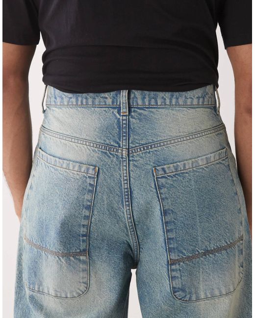Collusion baggy Tie-dye Jeans in Blue for Men | Lyst