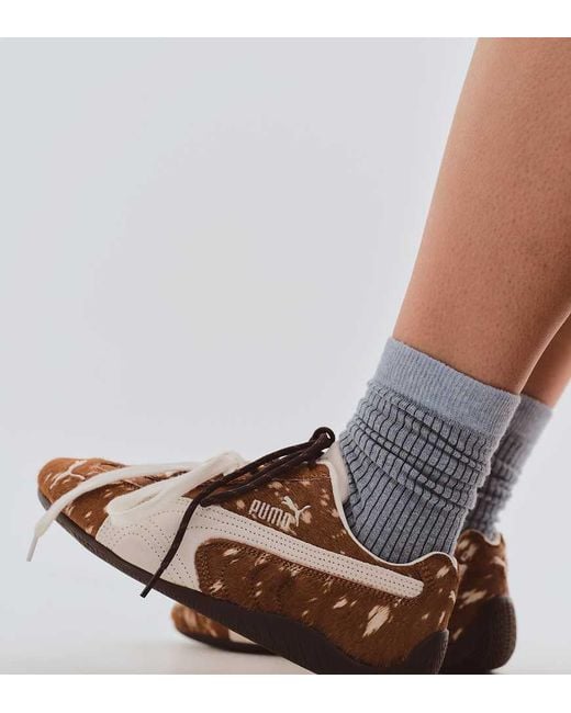 PUMA Speedcat Doelette Pony Hair Trainers in Brown | Lyst UK