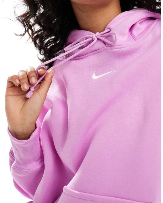 Nike Phoenix Fleece Oversized Hoodie in Pink | Lyst