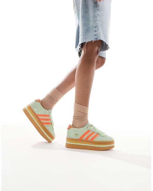 adidas Originals Gazelle Stack Shoes in Metallic | Lyst UK