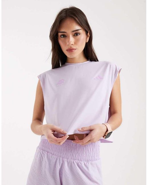 adidas Originals Adi365 Adidas Runners Tank in Purple | Lyst UK