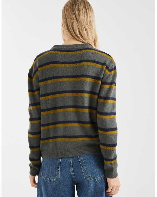 ASOS Knitted Boxy Fit Cardigan in Green | Lyst UK