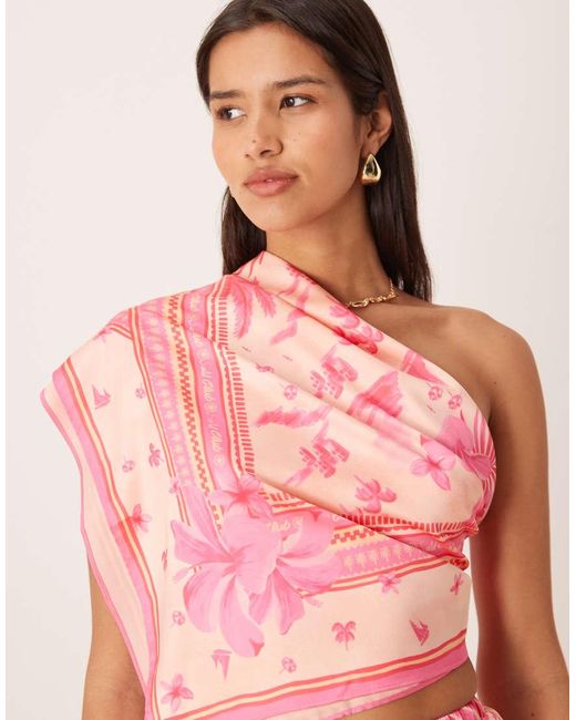 Kulani Kinis Sippin Pretty Bandana Multiway Scarf Top in Pink | Lyst UK