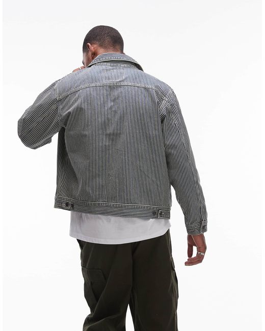 Levi's Workwear Capsule Sunrise Trucker Jacket Railroad Stripe Denim in ...