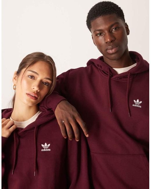 adidas Originals Essentials Hoodie in Purple | Lyst UK