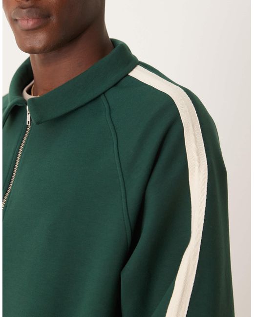 ASOS Oversized Cropped Track Jacket With Raglan Sleeve in Green for Men ...