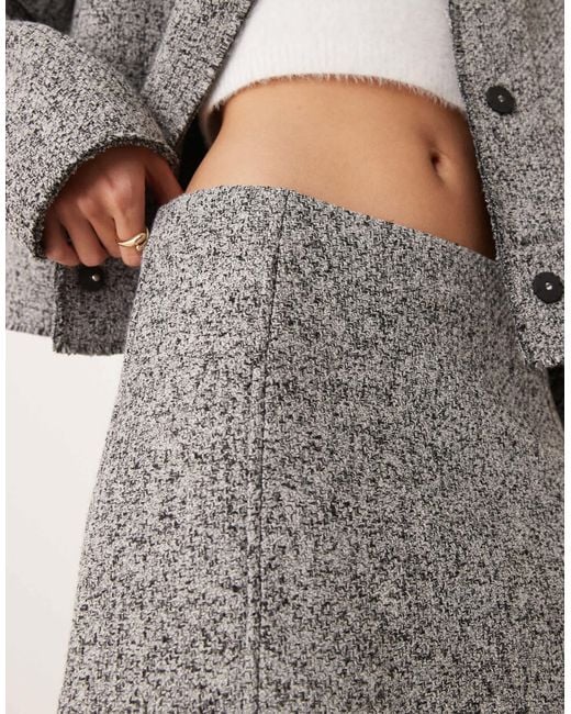 ASOS Boucle Co-ord Skirt in Natural | Lyst