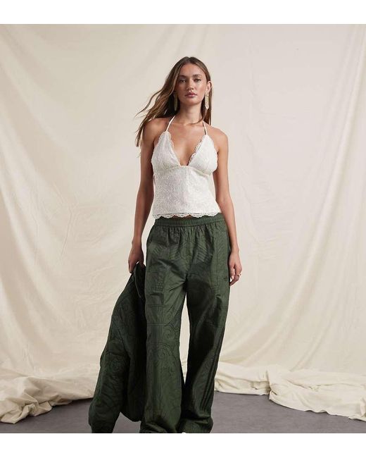 adidas Originals x ASOS Embroidered Track Pants in Green | Lyst UK