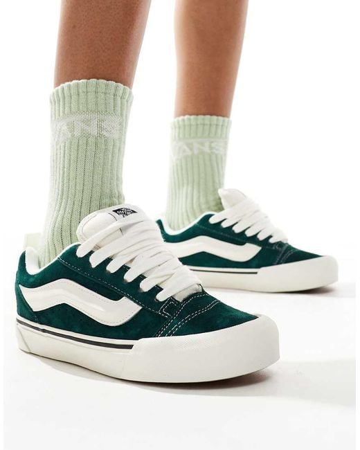 Vans Knu Skool Chunky Suede Trainers in Green | Lyst UK