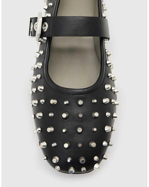 AllSaints Holly Stud Shoe in White | Lyst UK