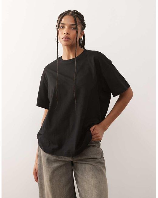 Weekday Boxy Fit Oversized T-shirt in Black | Lyst UK
