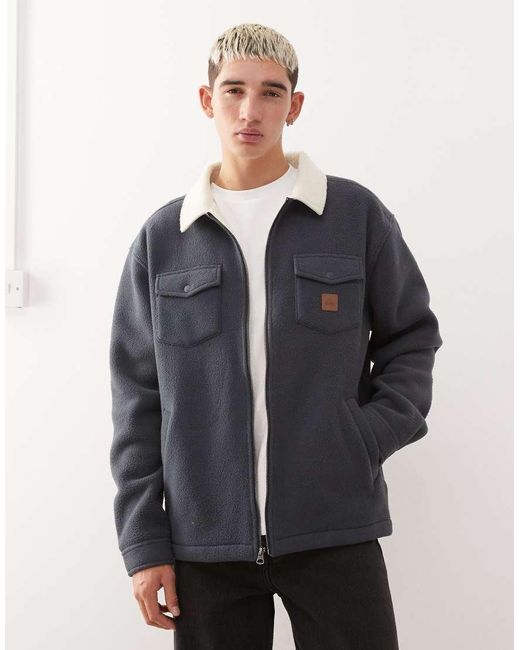 Quiksilver Sherpa Jacket Fleece in Blue for Men | Lyst UK
