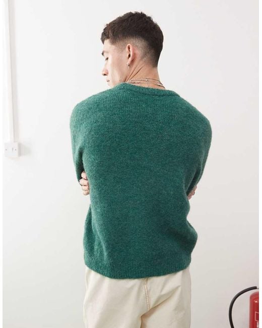 Weekday Emilio Wool Blend Jumper in Green for Men | Lyst UK