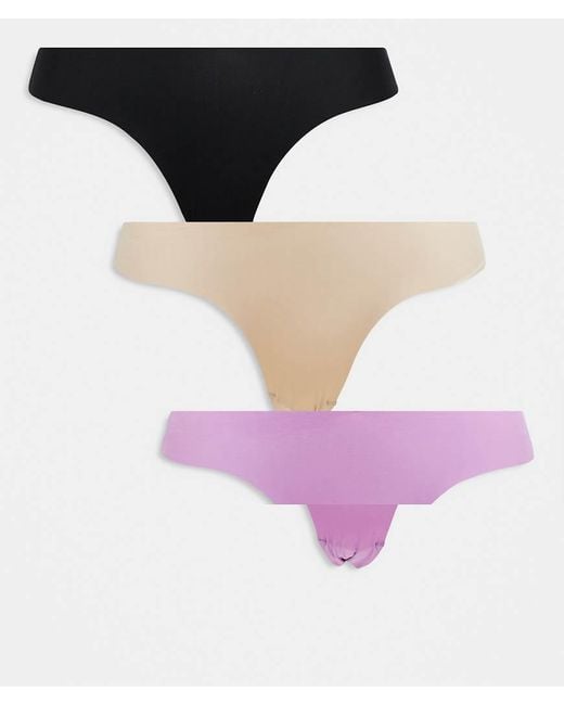 Cotton On Cotton On 3 Pack Invisible G-string Brief in Purple | Lyst UK