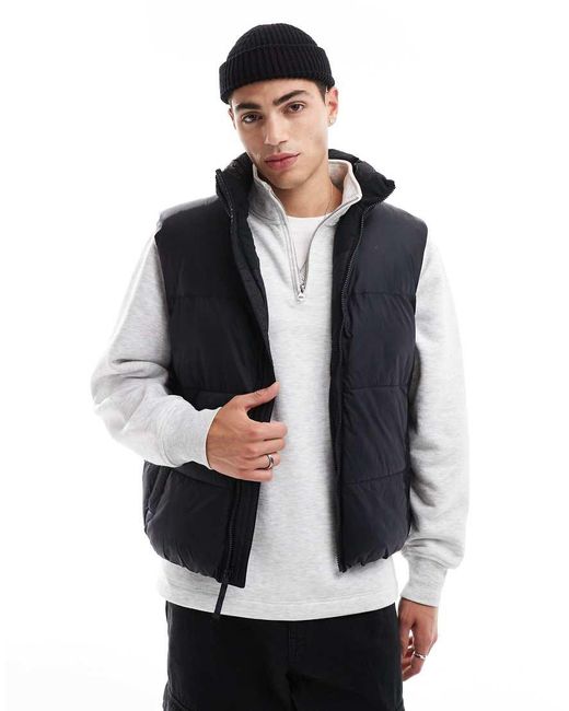 Hollister Padded Gillet Jacket in Blue for Men | Lyst UK
