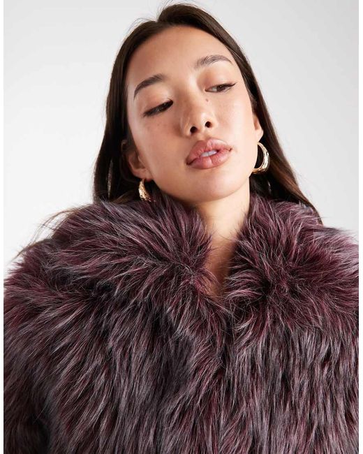Cotton On Sally Faux Fur Jacket in Red | Lyst UK