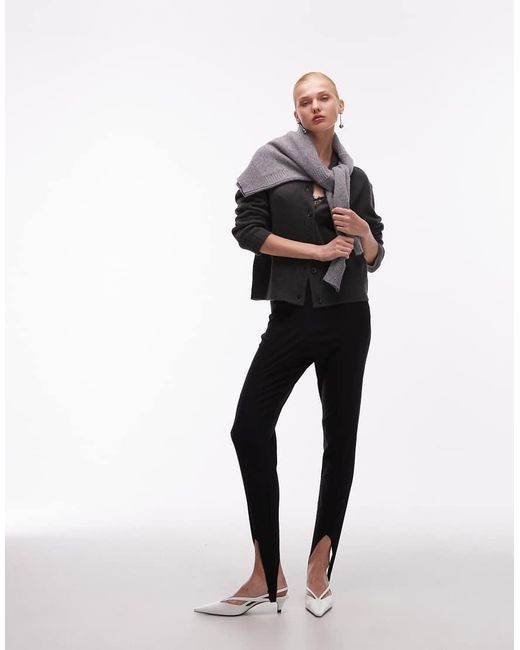 ASOS Knitted Collared Cardigan in Black | Lyst UK