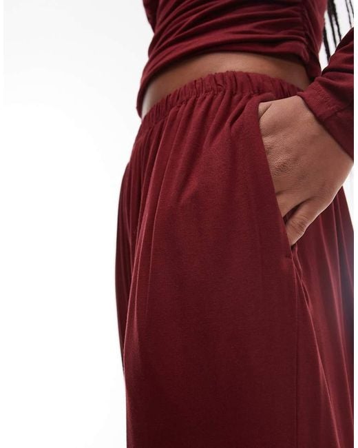 ASOS Slouchy Balloon Pants in Red | Lyst UK