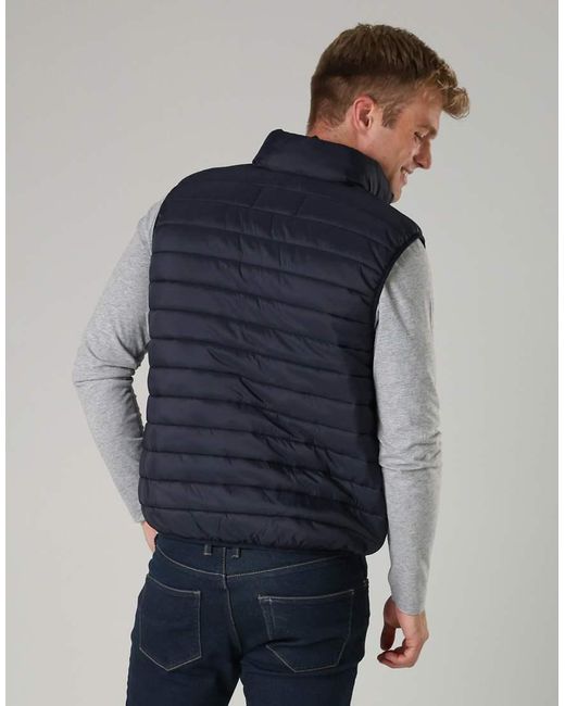 French Connection Superlight Funnel Neck Puffer Gilet in Blue for Men ...