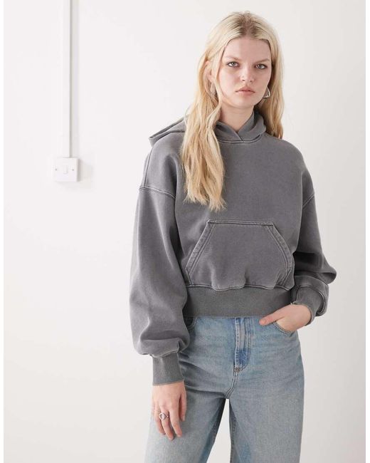 Weekday Oversized Boxy Fit Hoodie in Grey | Lyst UK