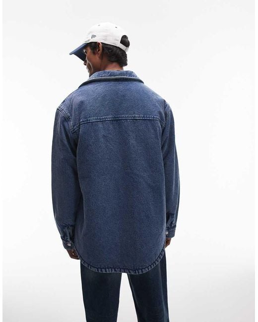 Levi's Workwear Telegraph Quilted Denim Overshirt Jacket in Blue for ...