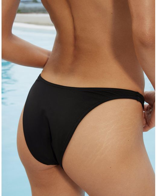 ASOS Maya Florida High Leg Bikini Bottom in Black | Lyst
