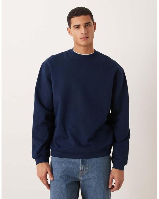 ASOS Circular Oversized Sweatshirt in Blue for Men | Lyst UK