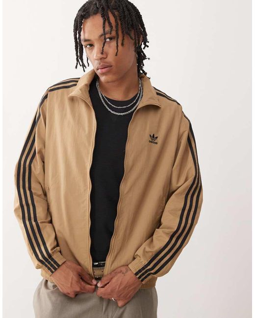 adidas Originals Firebird Track Top in Natural for Men | Lyst UK