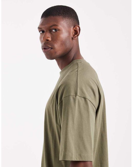 ASOS Essentials Oversized Crew Neck T-Shirt in Green for Men | Lyst UK