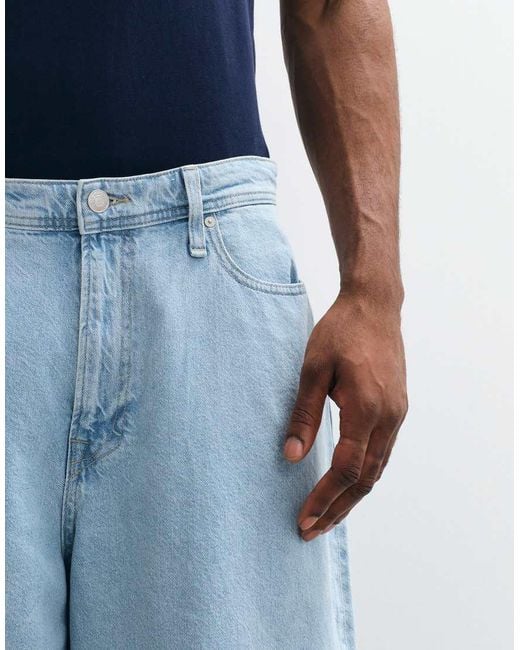 Jack & Jones Billy Longer Length Denim Jorts in Blue for Men | Lyst UK