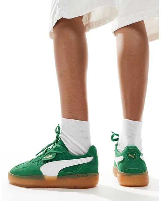 PUMA Palermo Vintage Moda Sneakers in Green | Lyst