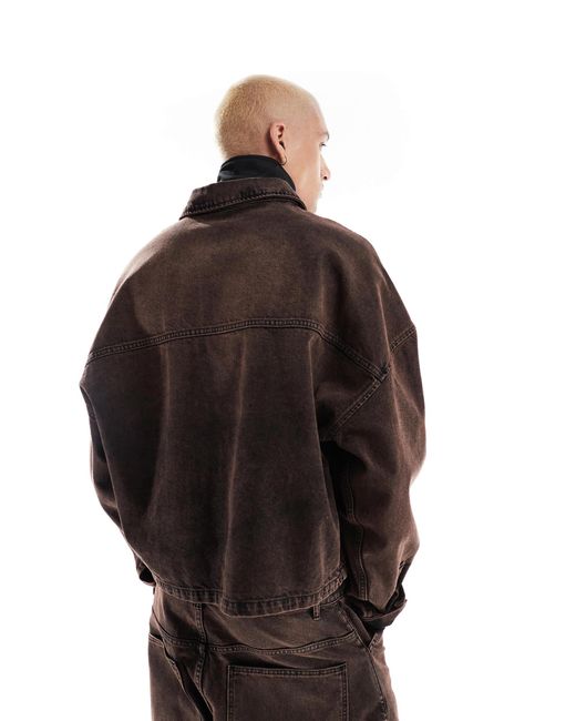 ASOS Co-ord Volume Oversized Boxy Jacket in Black for Men | Lyst